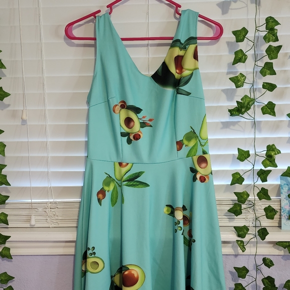 Sucrefas | Dresses | Avocado Tea Length Dress | Poshmark